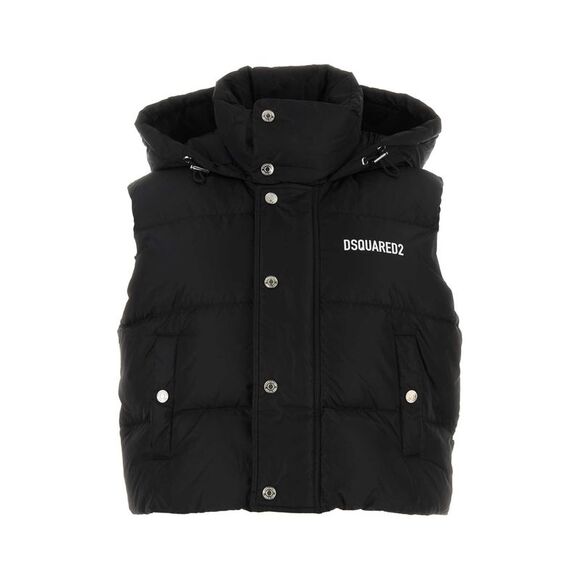 DSQUARED | Jackets & Coats | Dsquared Black Nylon Sleeveless Down ...